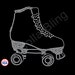 Roller Skate Rhinestone Iron-on Crystal Bling Transfer Sparkle Applique ...