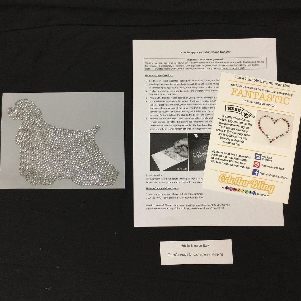 Rhinestone Iron on Transfer cocker Spaniel Large - Etsy