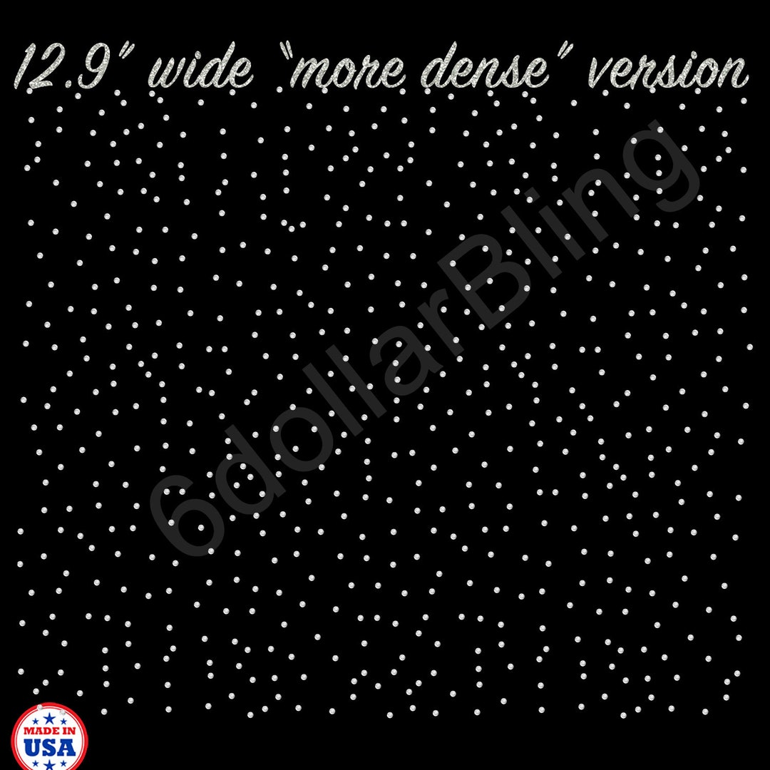 Rhinestone Iron on Transfer Starburst Star Pattern Starry Starscape ...