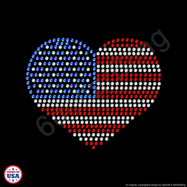 Rhinestone American Flag Shirt - Etsy