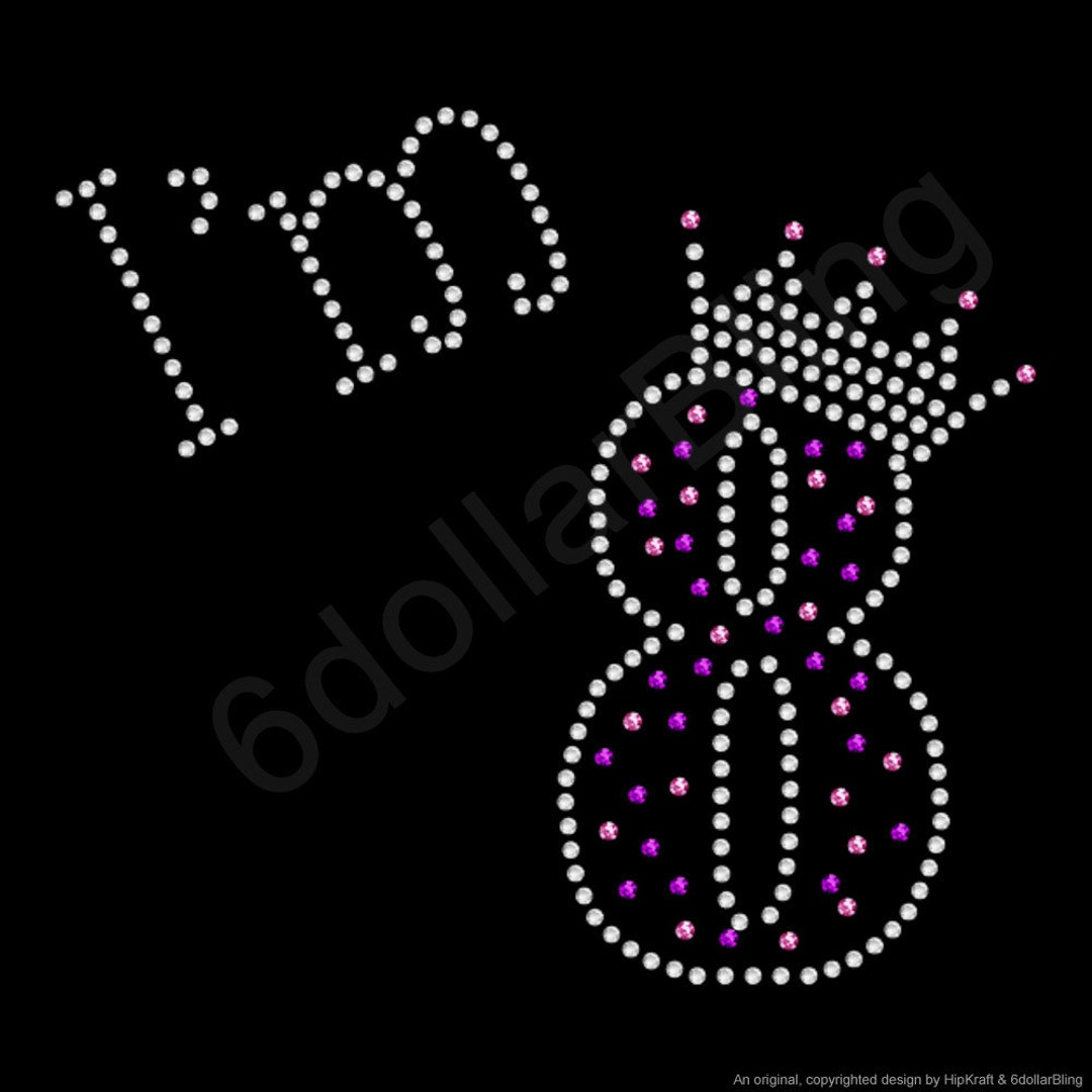 I'm 8 Rhinestone Iron-on Crystal Bling Transfer Applique - Make Your ...