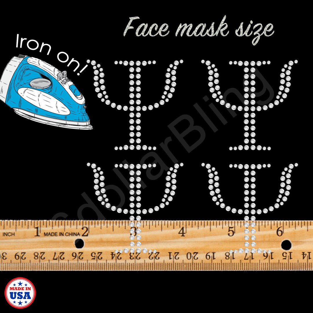 Sheet of Psychology Symbol Small Rhinestone Iron-on Crystal Bling ...