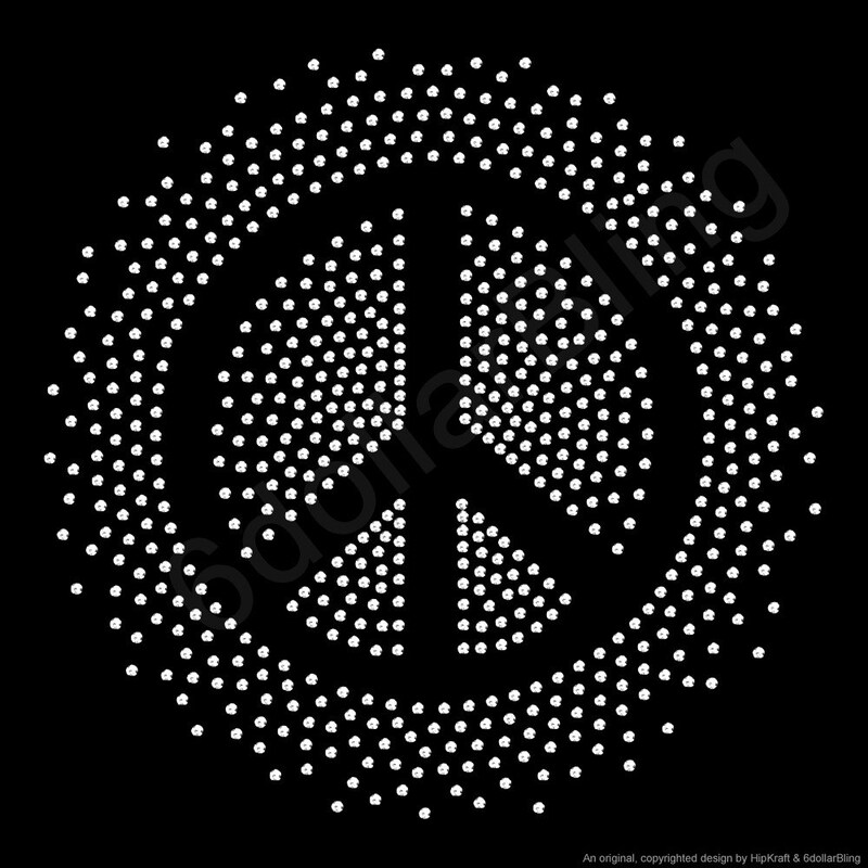 Peace Sign Applique - Etsy