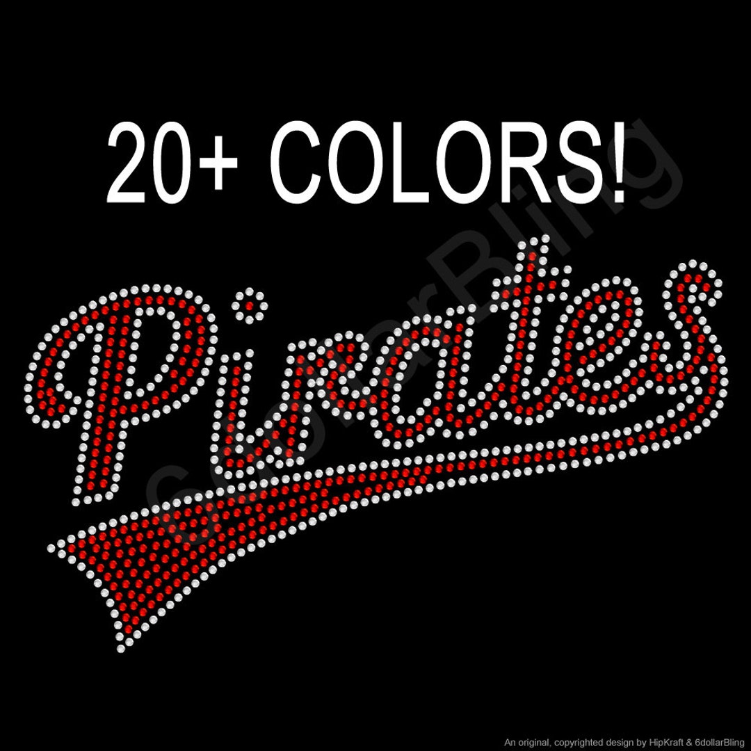 Rhinestone Iron-on Transfer Pirates Bling - Baseball, Mom, Grandma ...