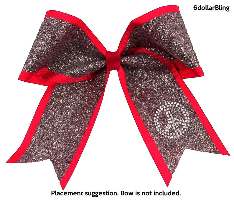 Pack of 12 Small Peace Signs Rhinestone Iron-on Crystal Bling | Etsy