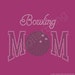Bowling Mom (large) Rhinestone Iron-on Crystal Bling Hotfix Sparkle ...