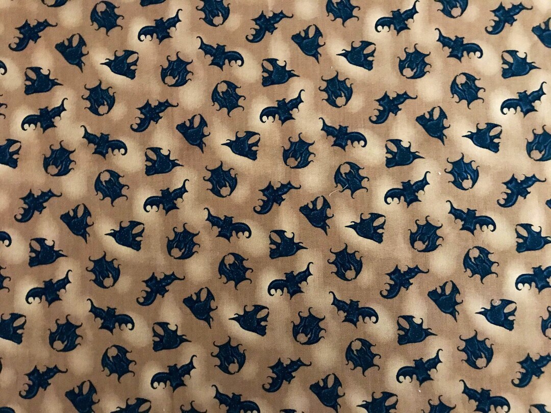 Red Rooster Fabrics, Halloween Bats, 100% Cotton This is for 1/3 Yard ...