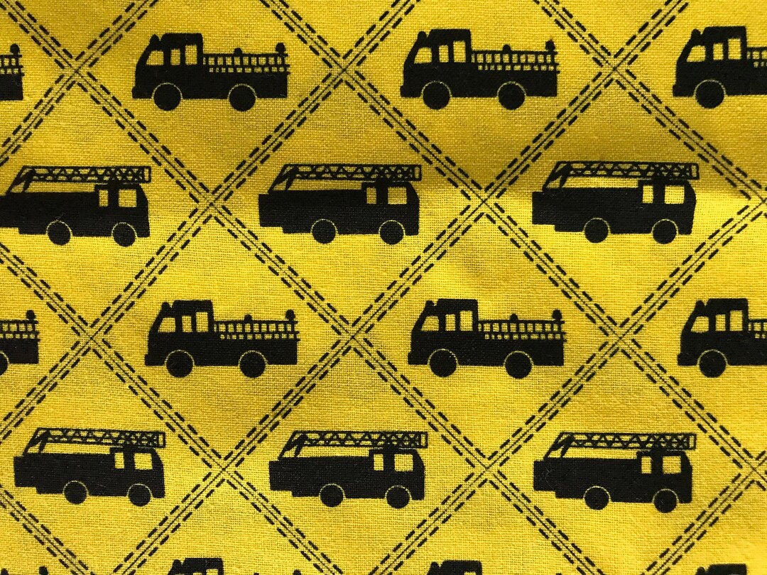 Benartex, Firefighters Rescue Fire Trucks, Firehouse, Quilt Shop Cotton ...