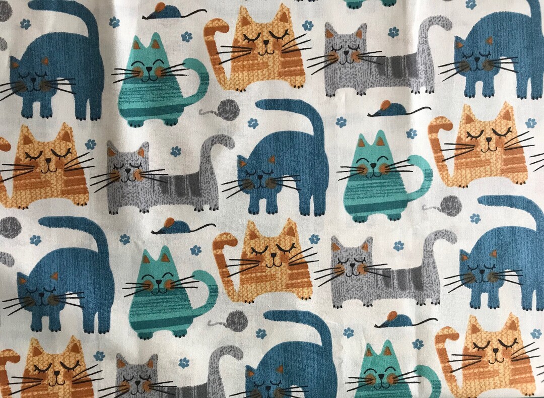 Kitty, Cat, Cotton Fabric-sold BY the Yard - Etsy