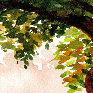 Lovely Backlight Tree Watercolor Painting. 8 X 10 Original Painting Not ...