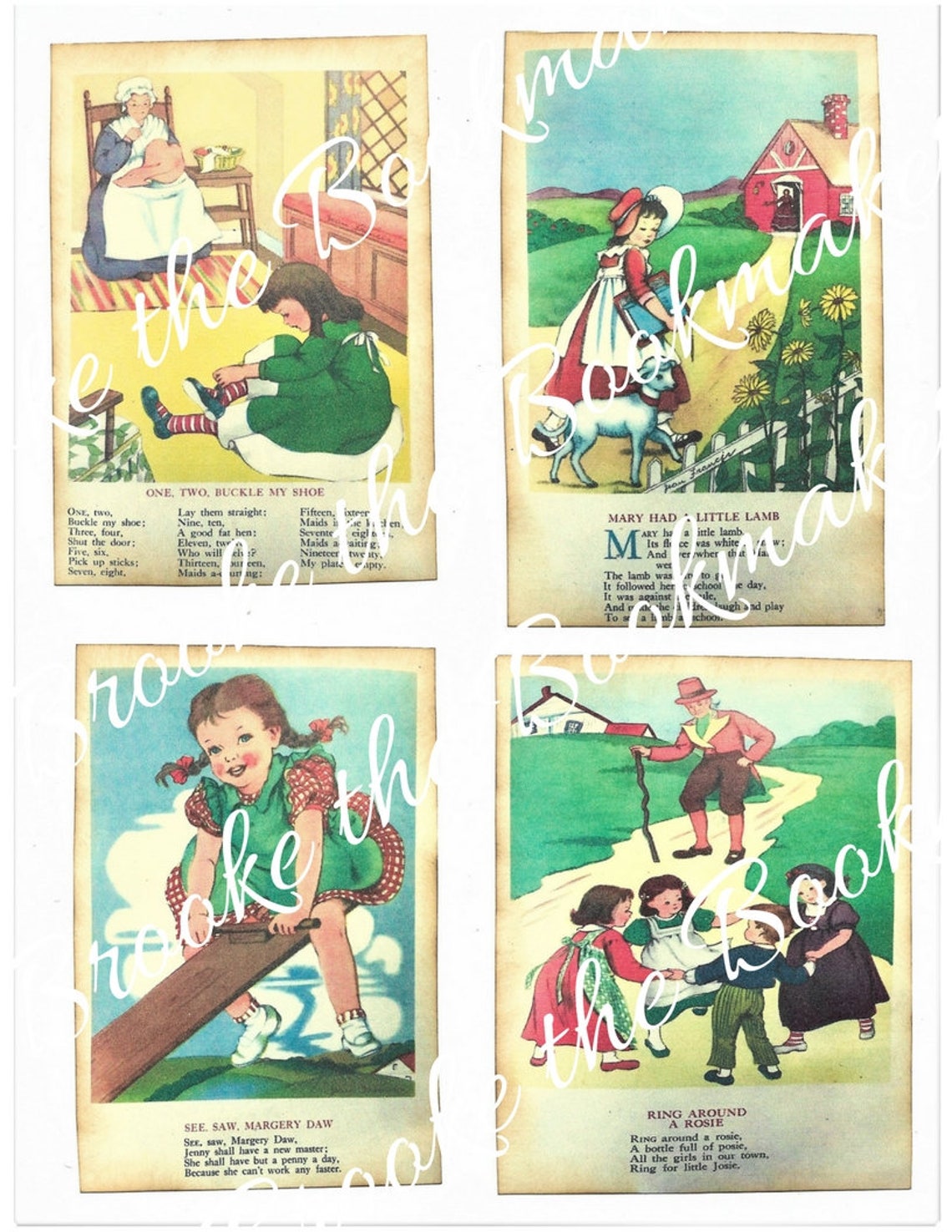 Vintage Nursery Rhyme Digital Printable - Etsy
