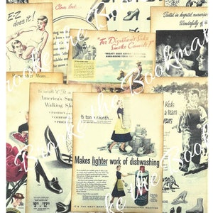 50's Magazine Adds, Digital Download - Etsy