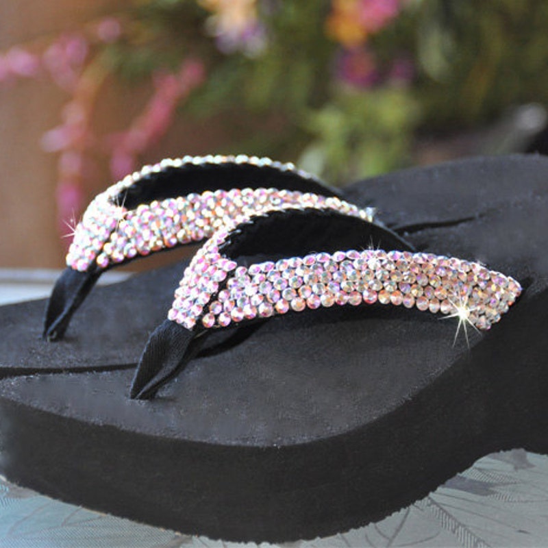 Rhinestone Flip Flop - Etsy