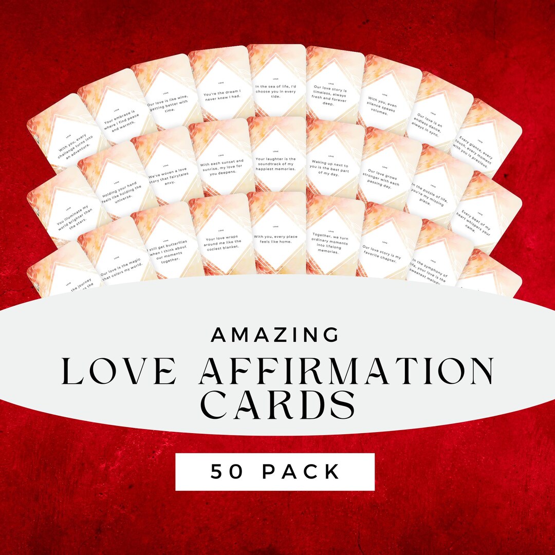 Romantic Love Affirmation Cards: Couple's Daily Quotes (PDF) - Etsy