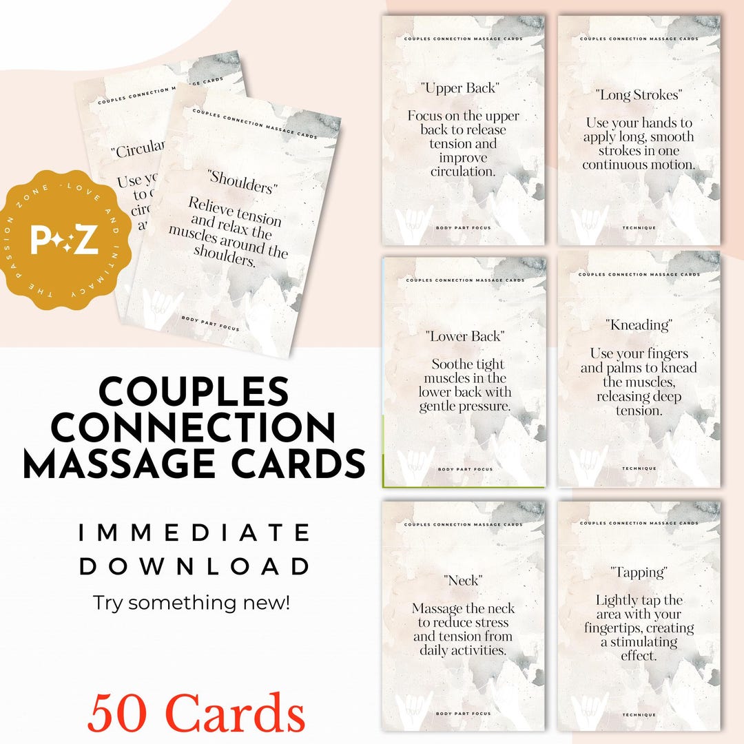 Intimate Massage Cards: 50 Prompts for Touch & Connection, Intimacy ...