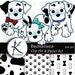 Digital Printable Dalmatian Dog Clip Art & Paper Set INSTANT | Etsy