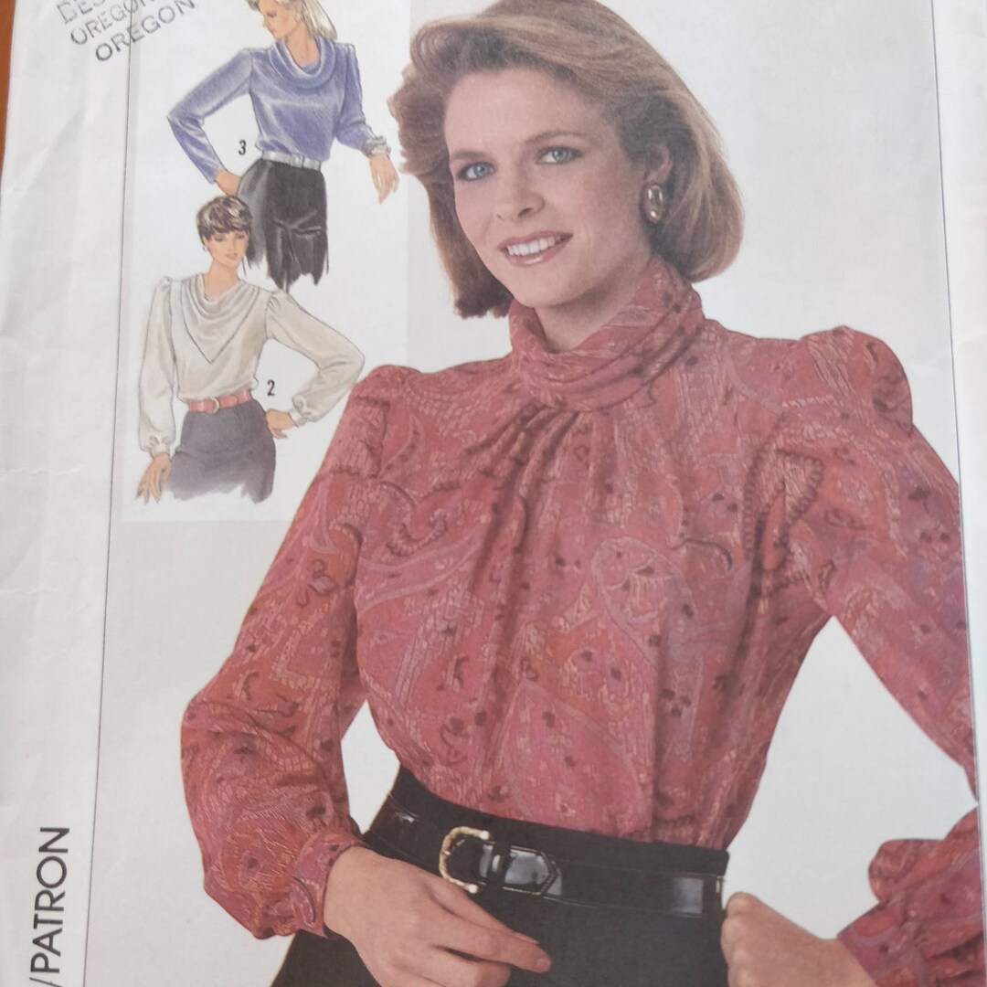 Simplicity 7092 Loose-fitting Blouse Shirt With Cowl Neck or Turtleneck ...