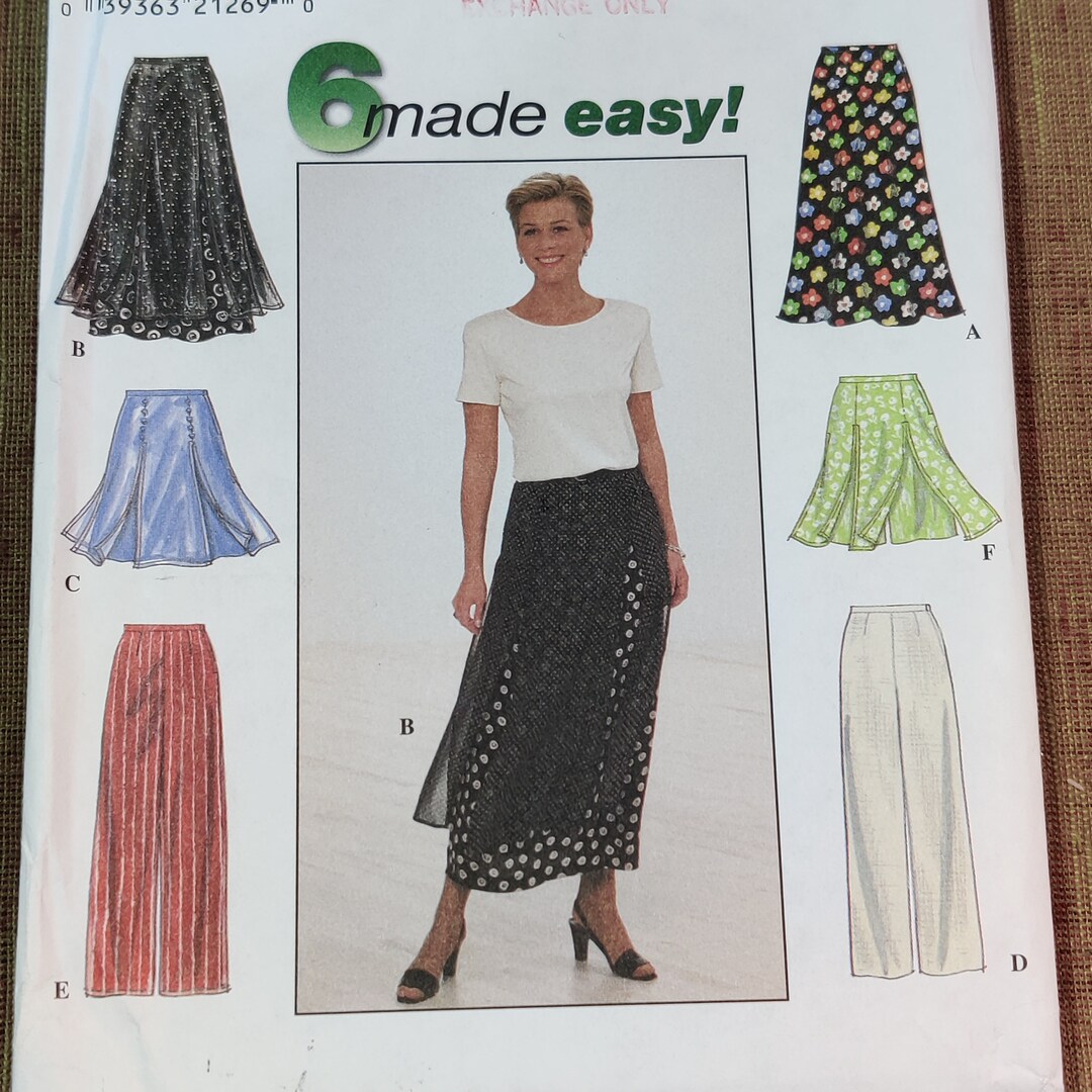 Simplicity 8014 Flared Skirt & Overskirt and Stright Leg Pants/shorts ...