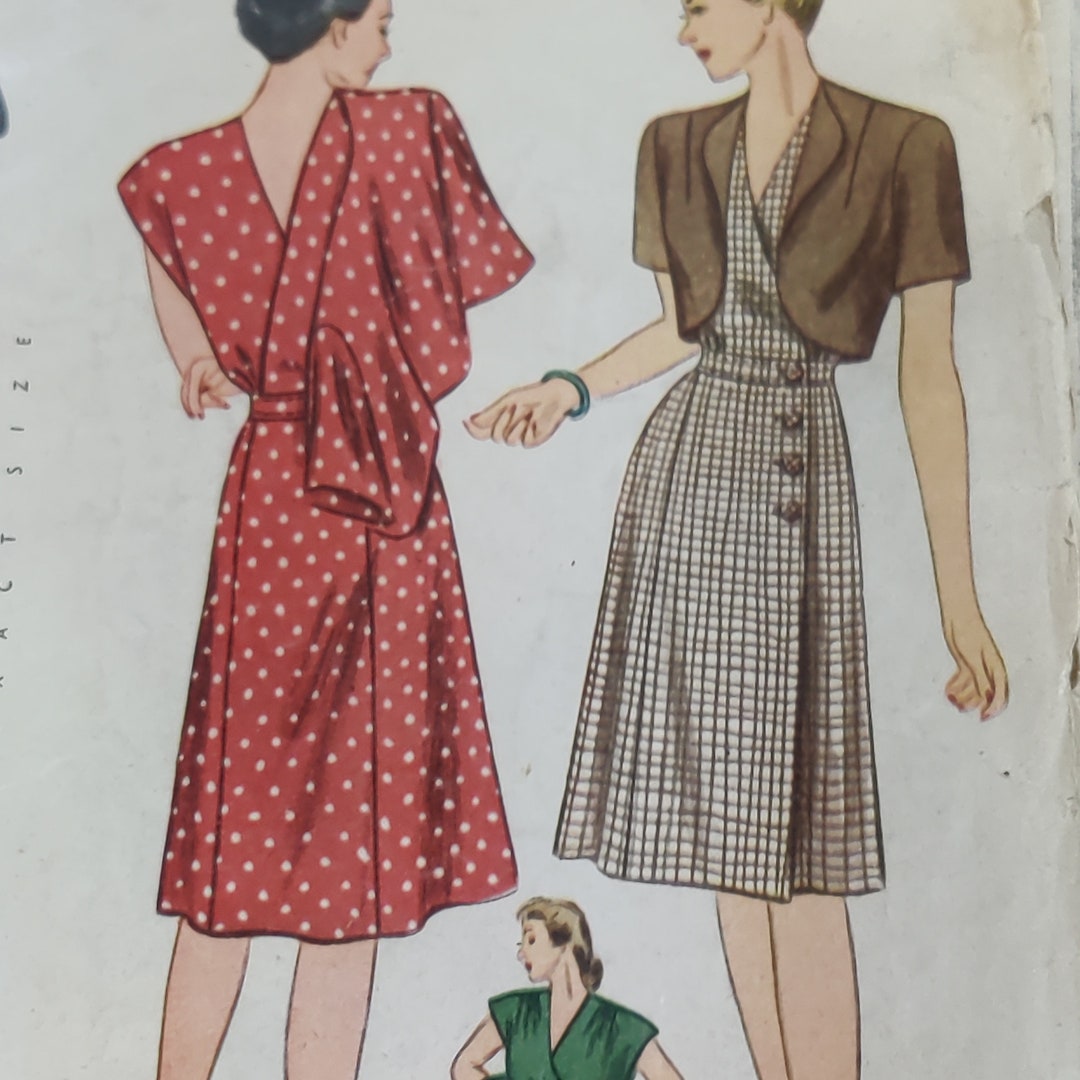 Simplicity 1325 Wrap Dress With Peekaboo Back and Cropped Bolero Jacket ...