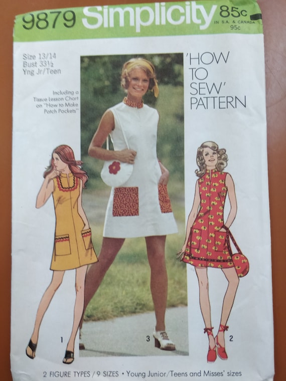 Kits & How To Simplicity 9850 A Line Dress Lined Coat and Reversible ...
