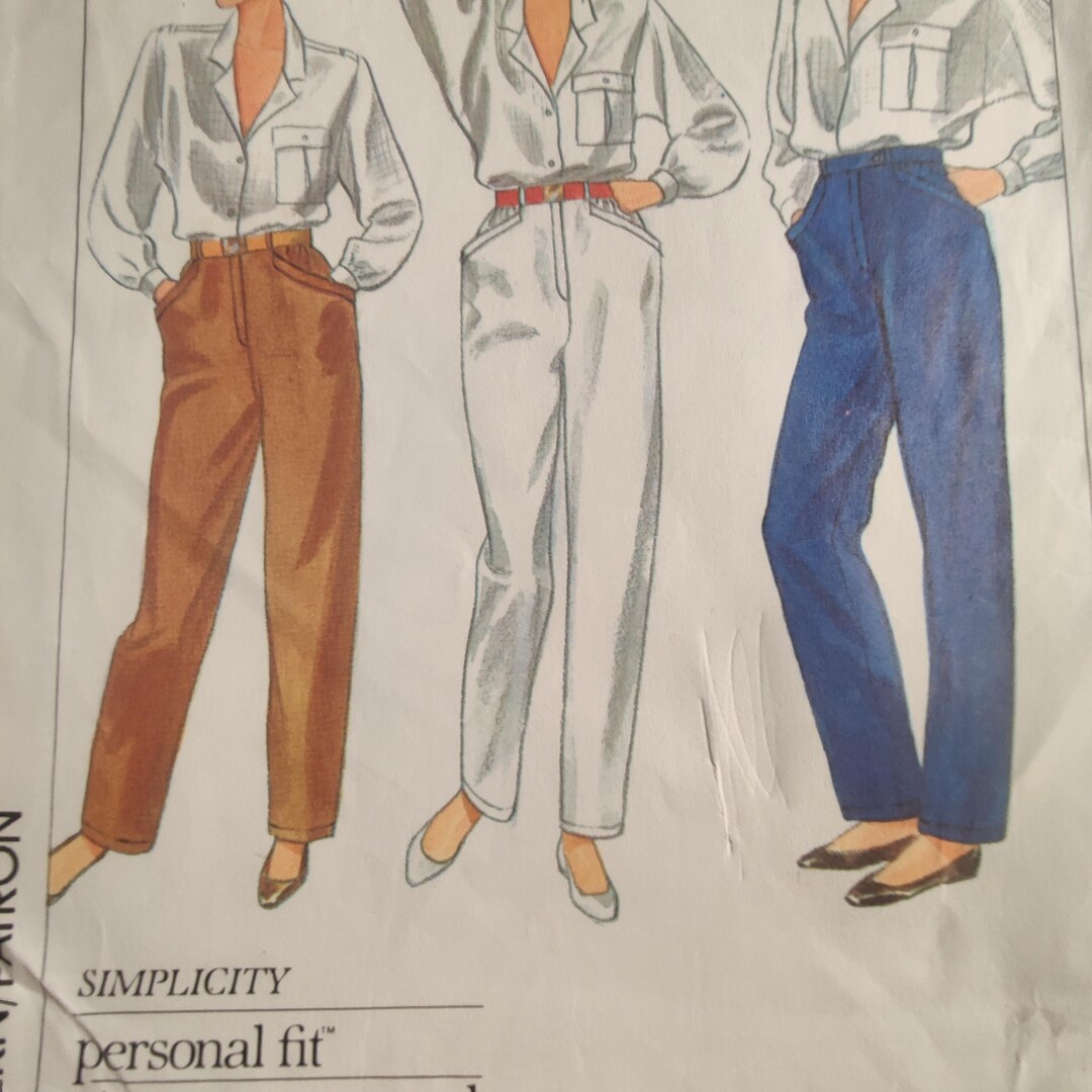 High Waisted Proportioned Fit Pants/jeans, Size 18: Simplicity 7332 ...