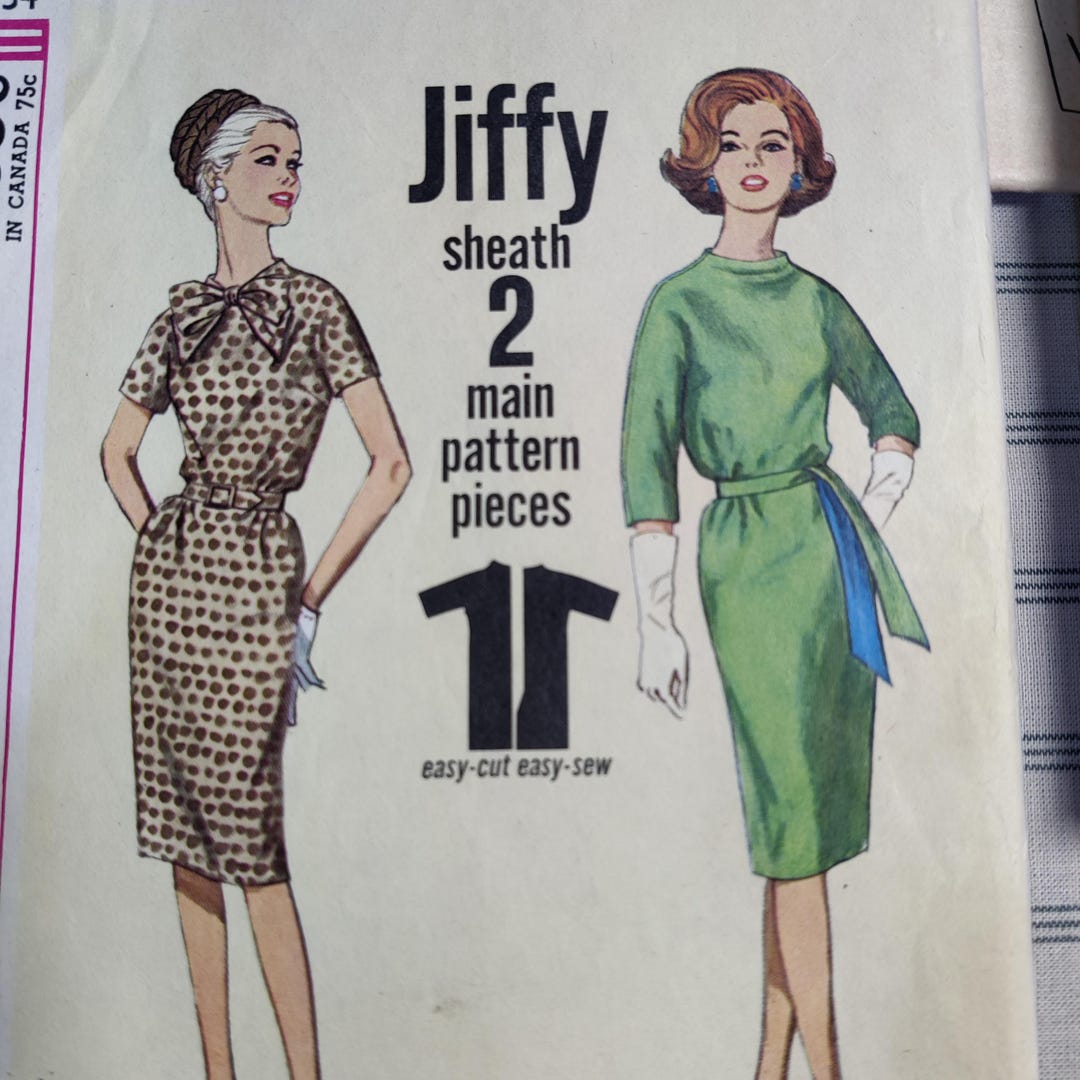 Simplicity Jiffy 4776 Shift Dress Sheath With Belt and Bow Learn to Sew ...