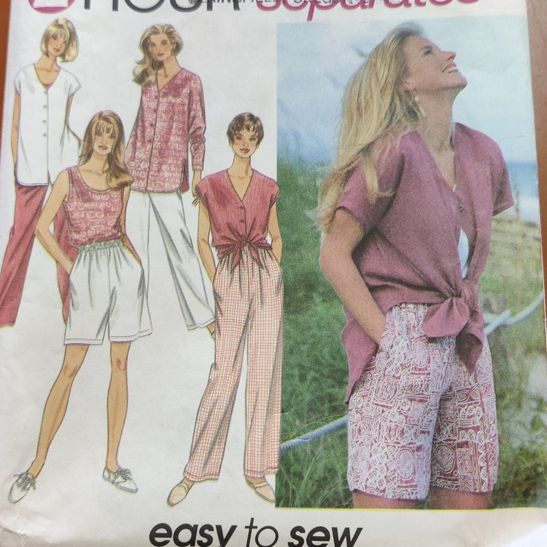 Simplicity 9518 Summer Shirt Tank Top Pull-on Pants and Shorts Vintage ...
