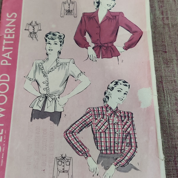1940s Blouse Pattern - Etsy