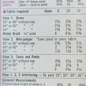 Simplicity 8309 A-line Dress, Wide Leg Pants V-neck Tunic Jumper Vintage Fashion Sewing Pattern ...