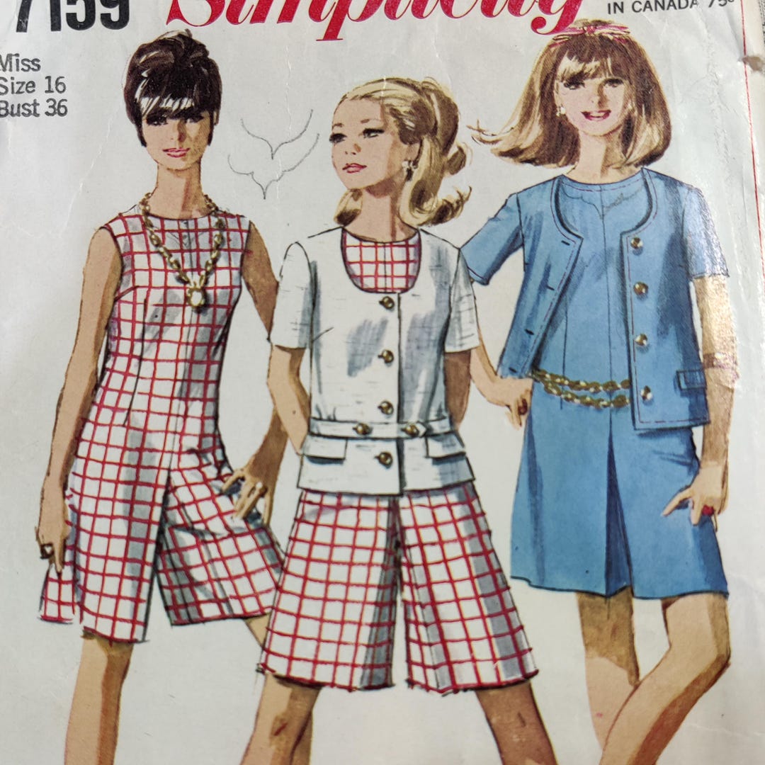 Simplicity 7159 Pant Dress Jumper Jumpsuit Mini Romper With Short ...