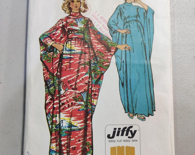 Simplicity 5900 Caftan Muumuu Loungewear Maxi Dress W/ Belt - Cape Look ...