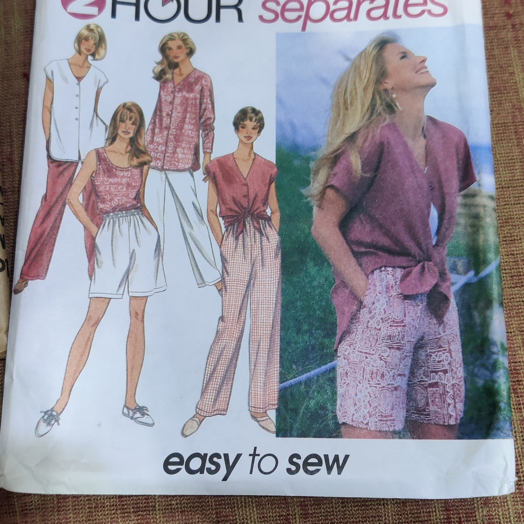 Simplicity 9518 Summer Shirt Tank Top Pull-on Pants and Shorts Vintage ...