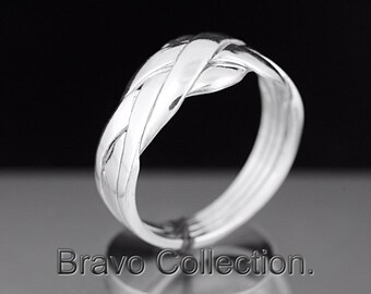 Silver Puzzle Ring | Etsy