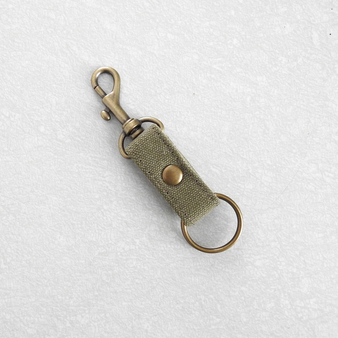 Recycled Military Canvas Key Fob, Distressed Olive Drab - Etsy