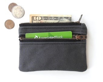 Canvas Zipper Wallet | Etsy