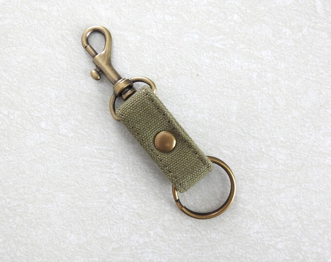 Recycled Military Canvas Key Fob - Etsy