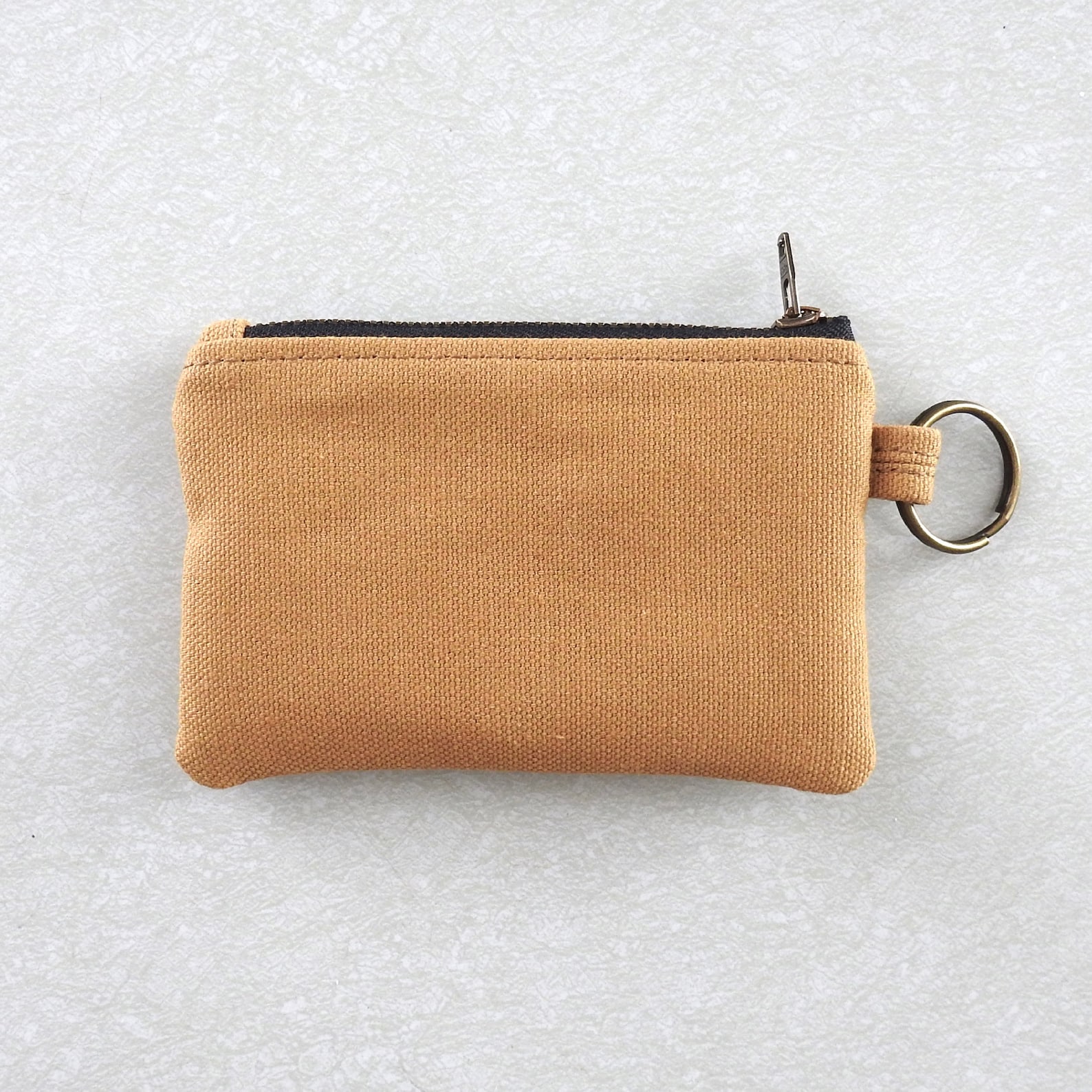 Golden Brown Canvas Keychain Wallet Coin Purse | Etsy