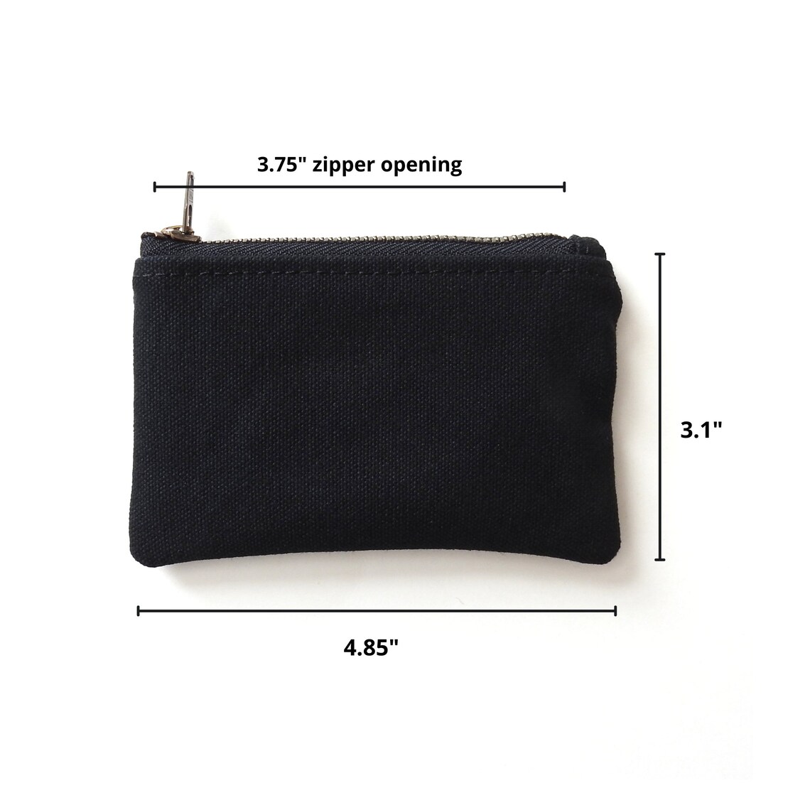 Gray Canvas Wallet Coin Purse Mini Zipper Pouch. Handmade by - Etsy