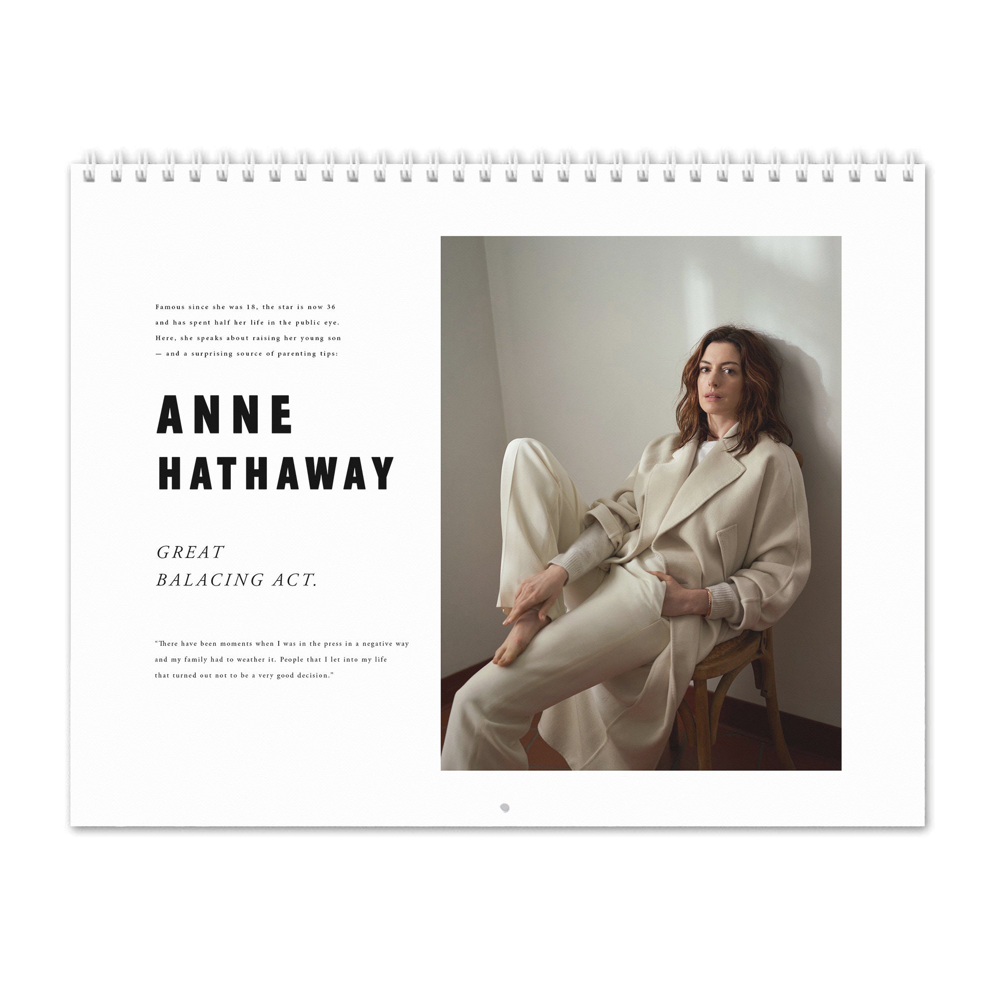 Anne Hathaway Vol.1 - 2024 Wall Calendar sold by Teressa Adult | SKU ...