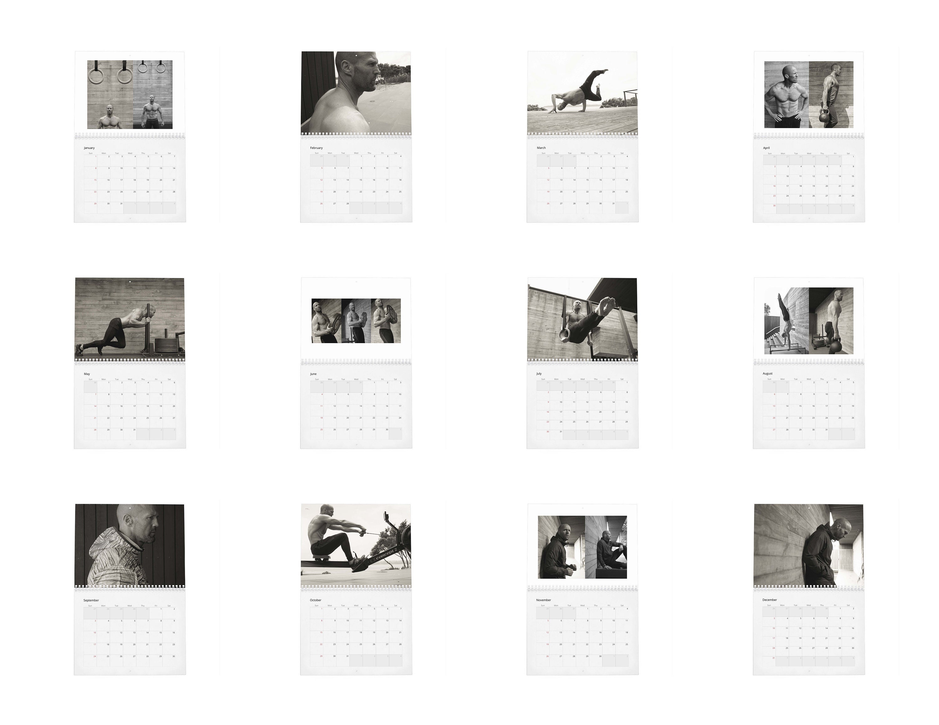 Jason Statham Vol.1 - 2024 Wall Calendar sold by Victorious Hash | SKU ...
