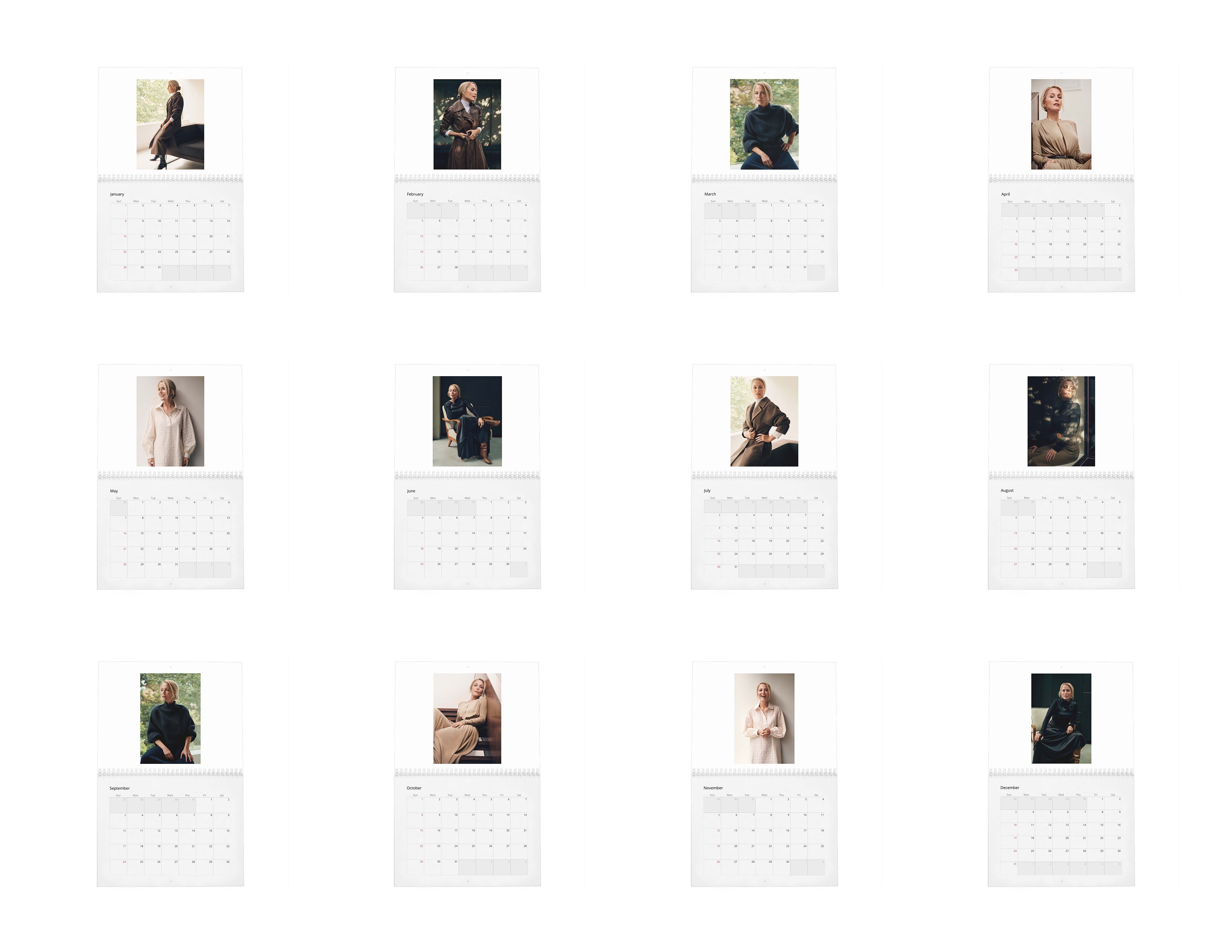 Gillian Anderson Vol.1 - 2024 Wall Calendar sold by Conduct Creamy ...