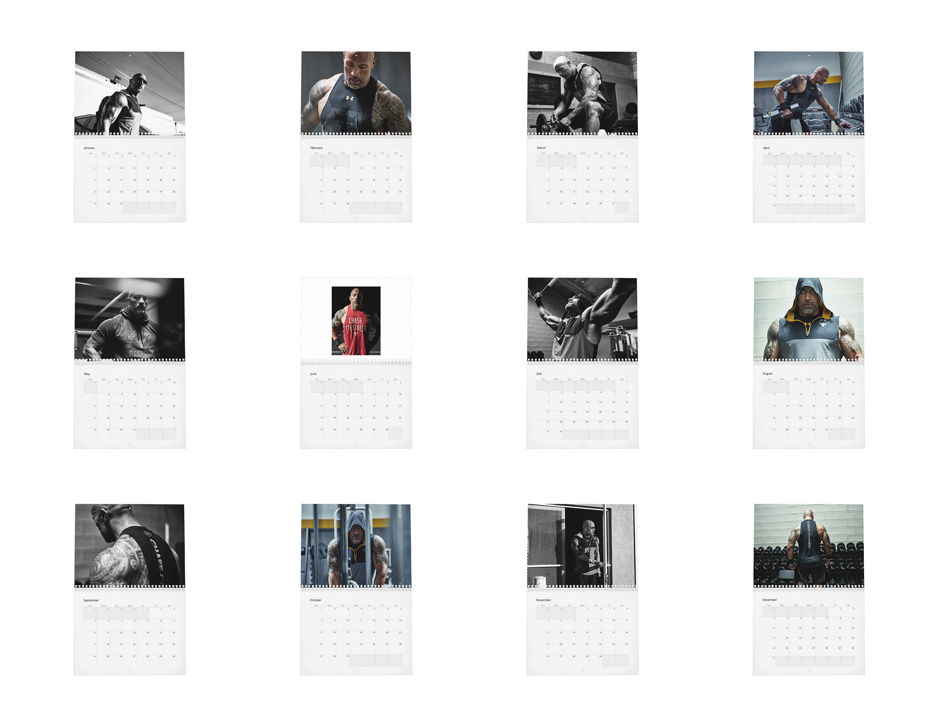 Dwayne Johnson Vol.1 - 2024 Wall Calendar sold by Fireplace High-Rise ...
