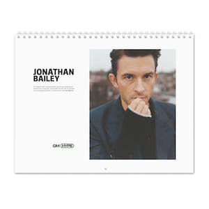 Jonathan Bailey 2025 Wall Calendar - Etsy