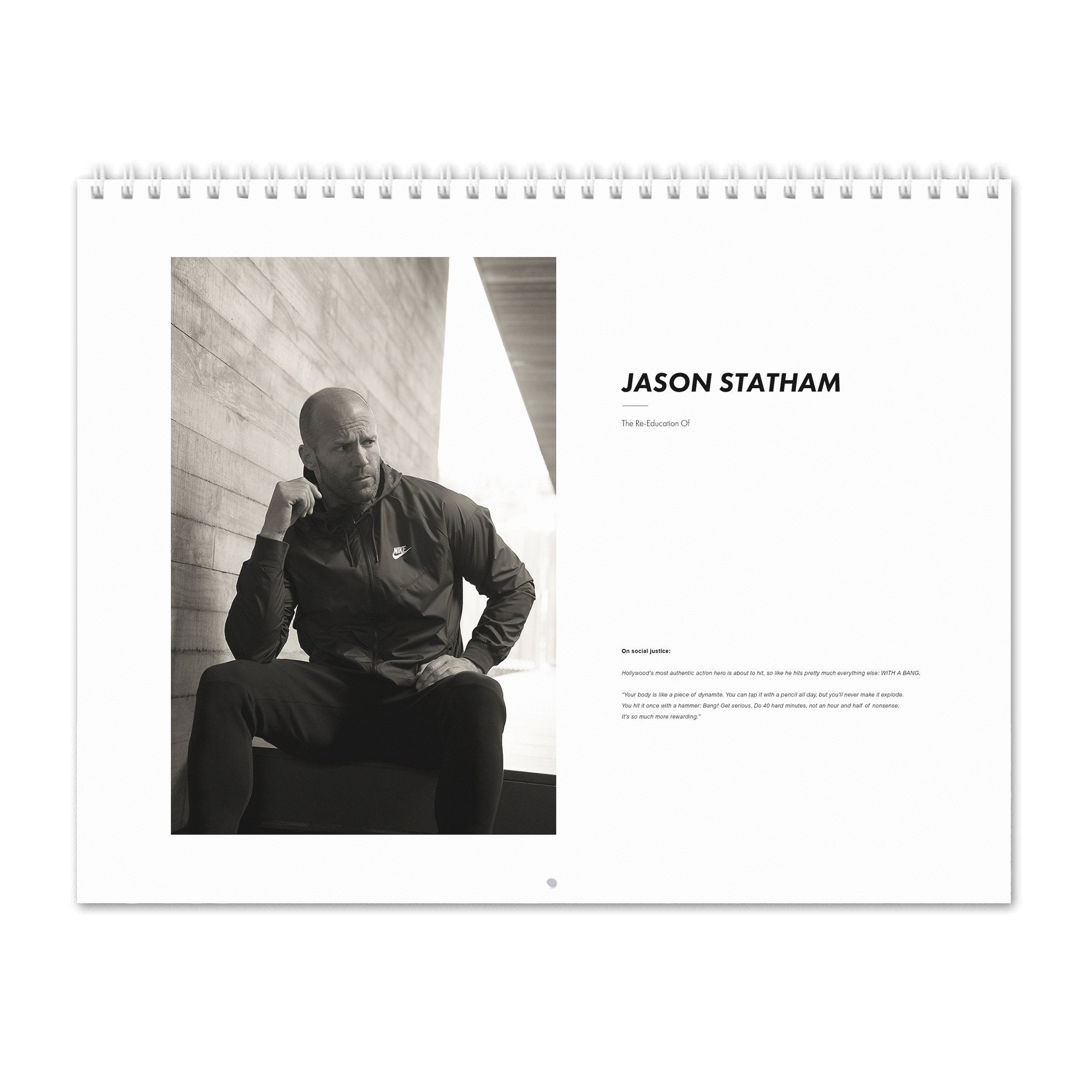 Jason Statham Vol.1 - 2024 Wall Calendar sold by Victorious Hash | SKU ...