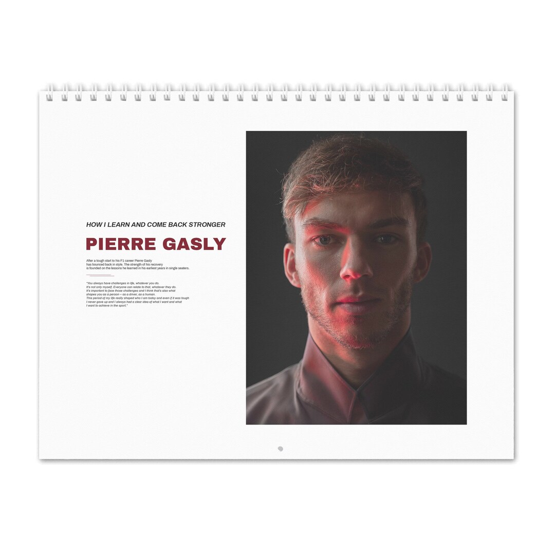 Pierre Gasly Vol.1 2024 Wall Calendar - Etsy