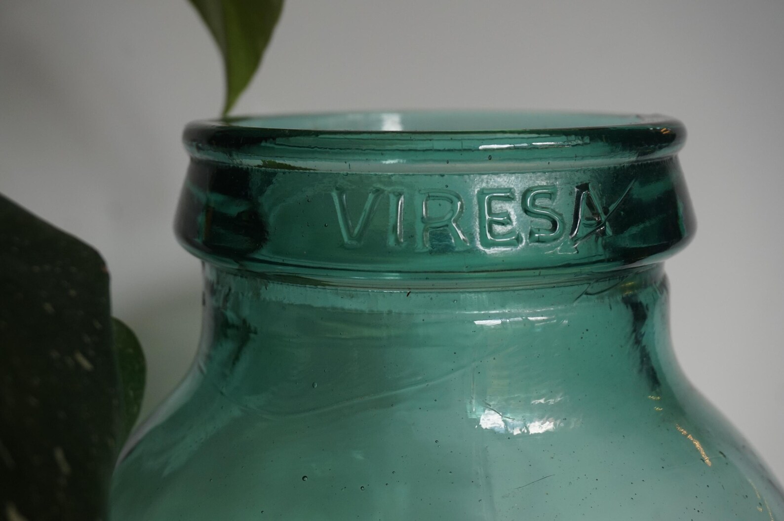 Viresa Demijohn Vase Jar With Carved Wood Stand - Etsy