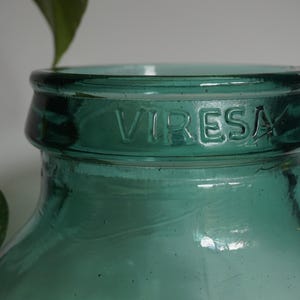 Viresa Demijohn Vase Jar With Carved Wood Stand - Etsy