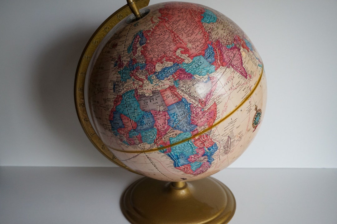Vintage Cram's Imperial Globe, 12 Inch - Etsy