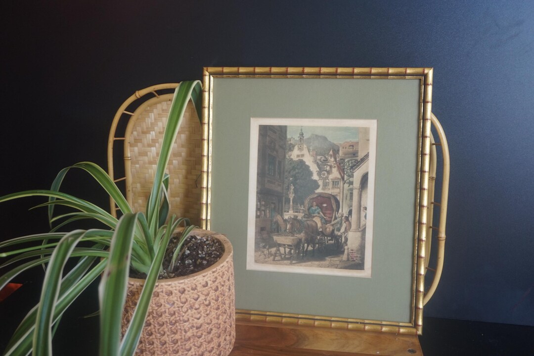 Gold Gild Bamboo Framed Print - Etsy