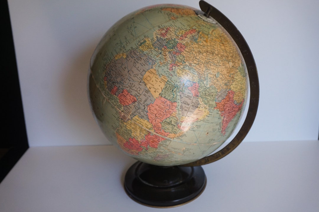 Vintage Replogle Precision Legend World Globe / Vintage School Globe ...